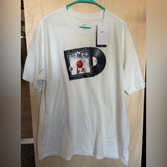 Nike | Shirts | Nike Graphic Tshirt With Record Print Loose Fit Large ...